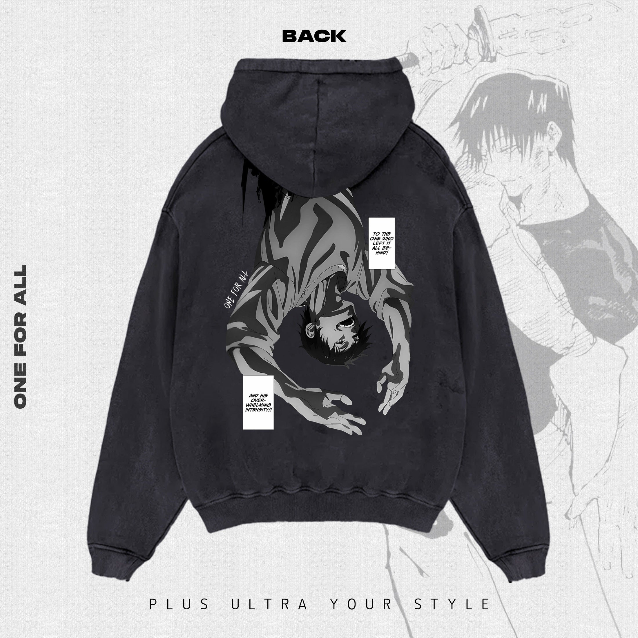 Toji - jujutsu kaisen Washed | Anime Hoodies Egypt – One For All
