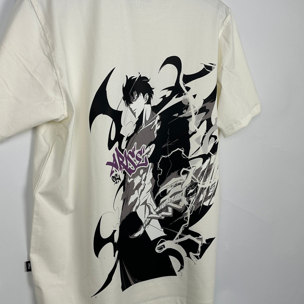 Solo leveling white t-shirt from one for all anime clothing store – One ...