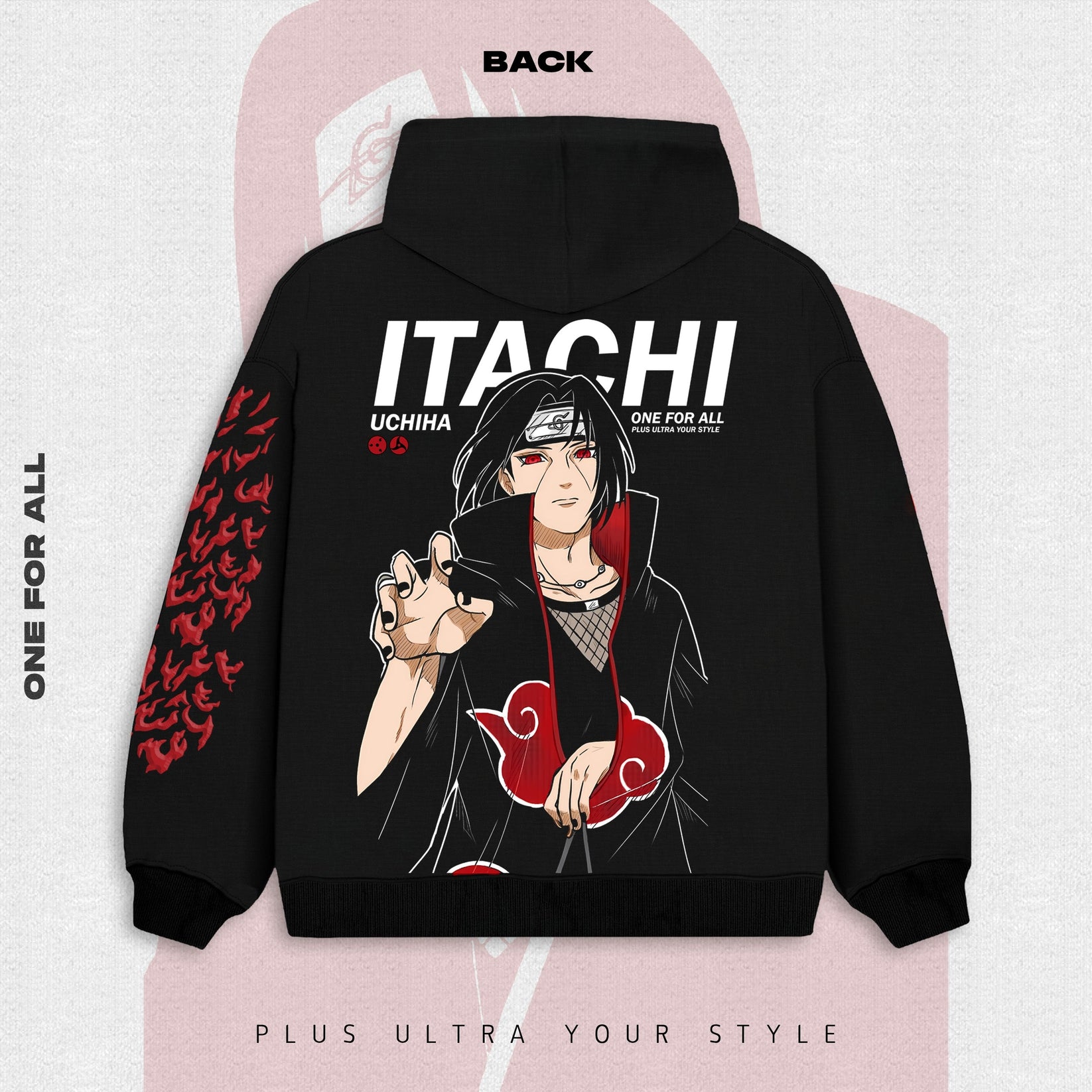 Itachi Buff- Naruto Black| Anime Hoodies Egypt – One For All